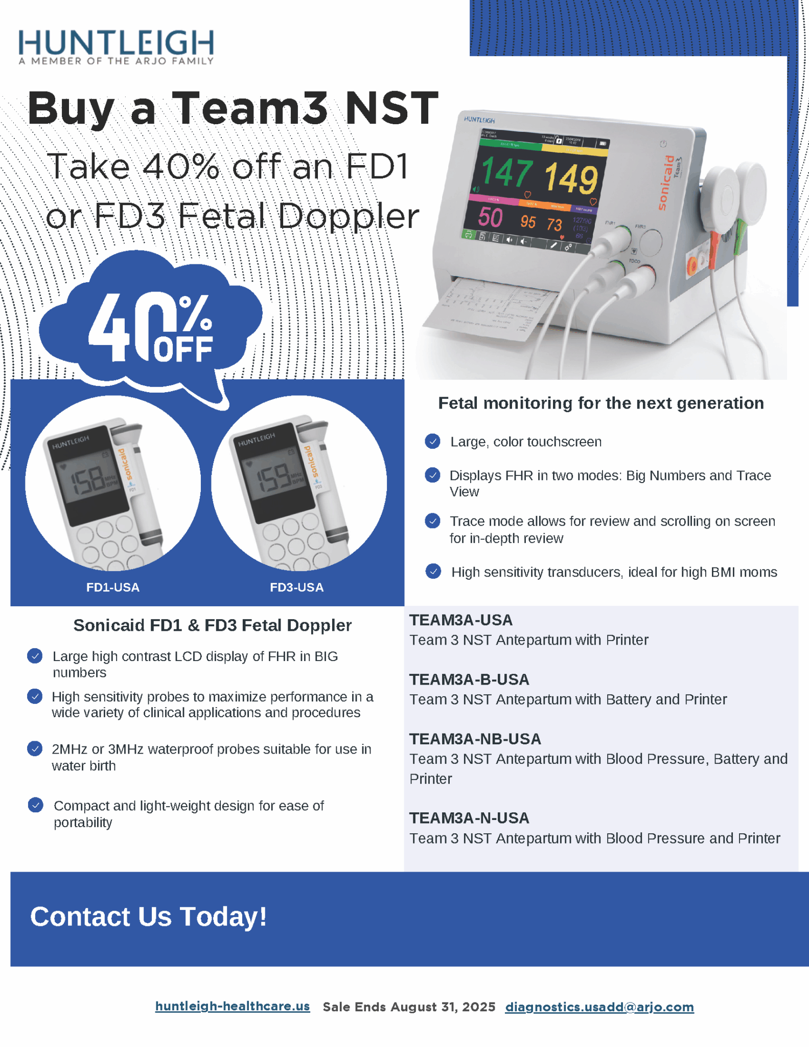 Sonicaid Team3 NST - Huntleigh Healthcare - US